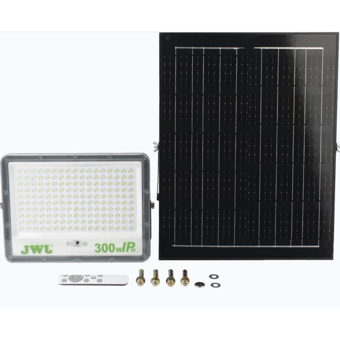 Reflector 300w con panel solar » Weby Servicios